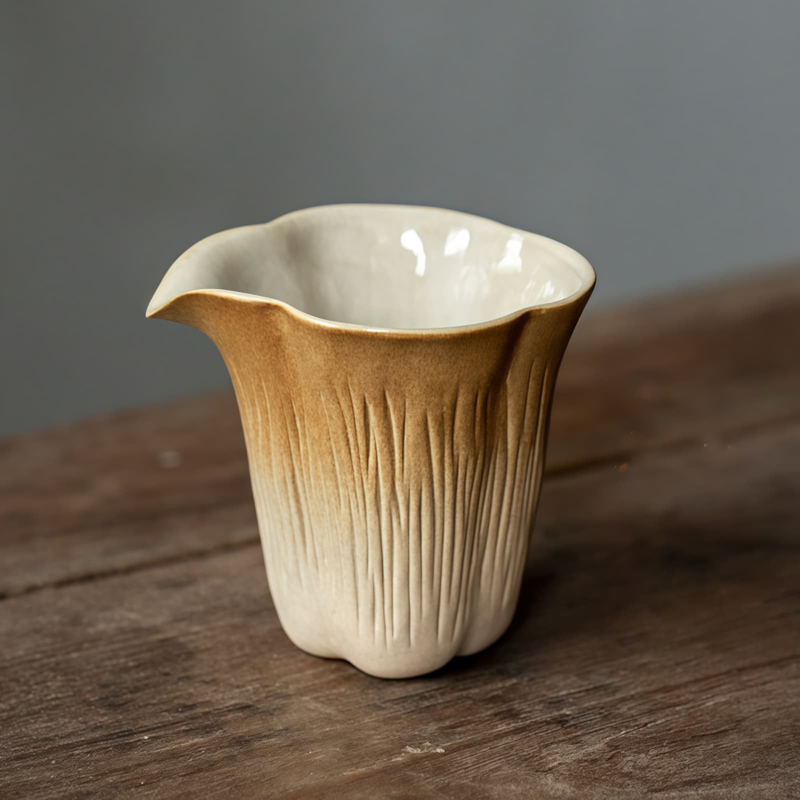 Rustic Wood-Fired Brown Glaze Pottery Tea Set