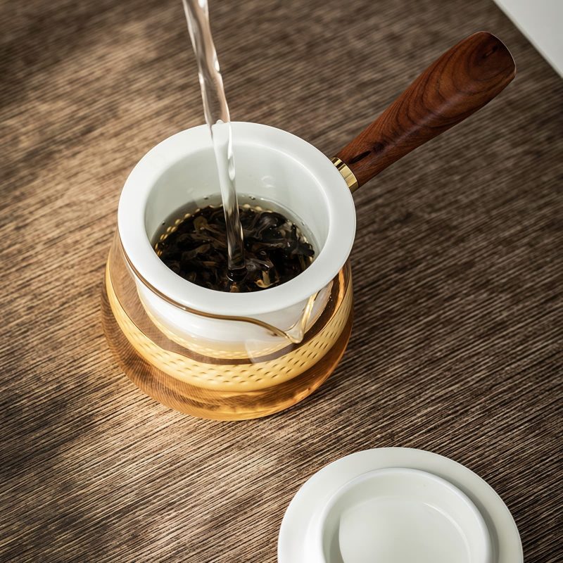 Elegant Ceramic & Glass Travel Tea Set With Travel Bag