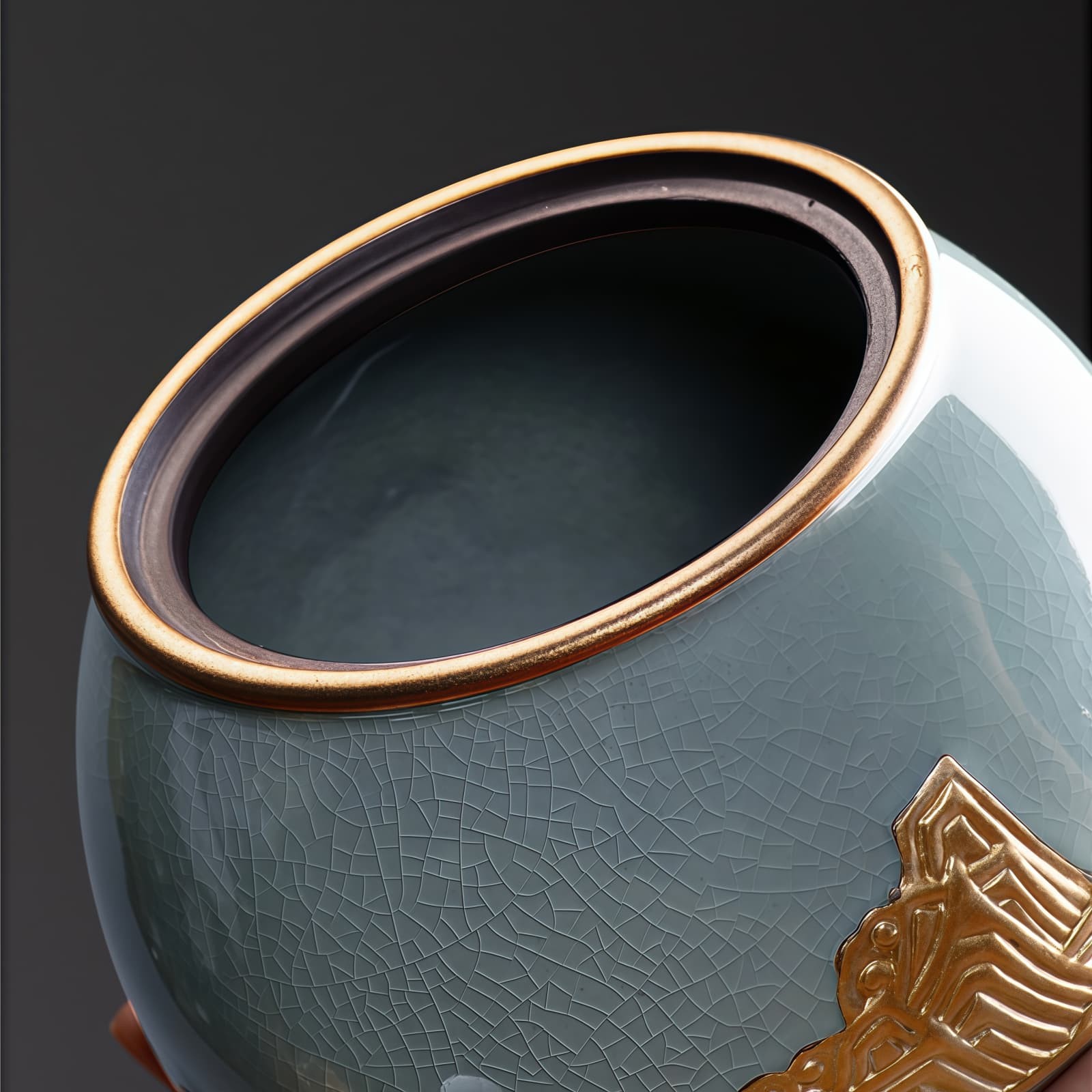 Waves & Fish Hand-Painted Ceramic Tea Caddy - Loose Leaf Storage