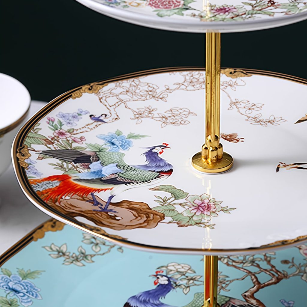 Phoenix Design 3-Tier Bone China Cake Stand | Elegant Serving Tray